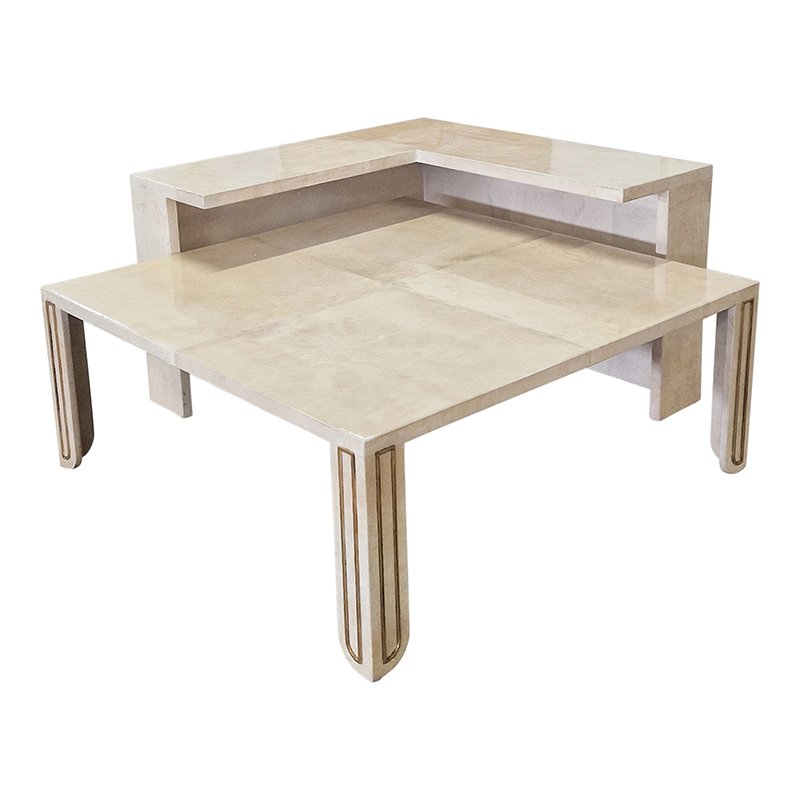 Parchment Coffee Table, 1980s for sale at Pamono