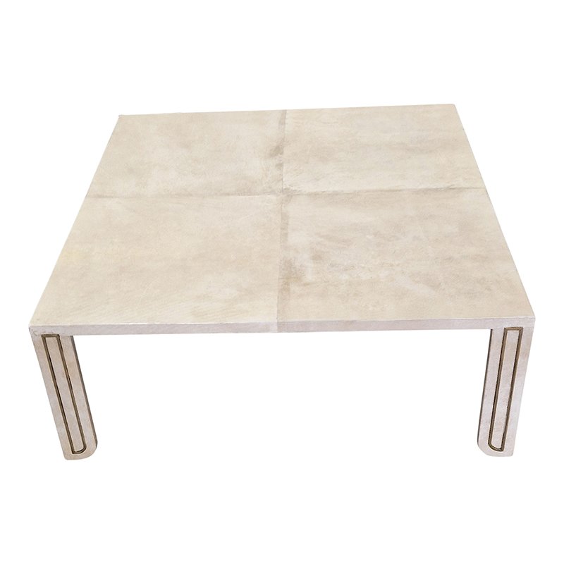 Parchment Coffee Table, 1980s for sale at Pamono