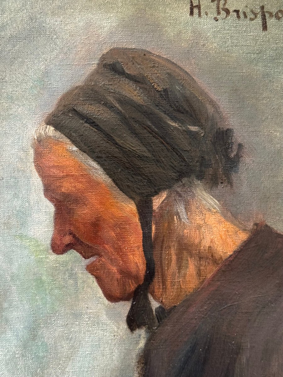 Henri Brispot, Portrait of a Breton Woman, 1800s, Oil on Canvas, Framed ...