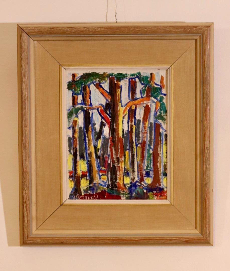 Wilhelm Henning, Swedish Forest, Oil Painting, Framed for sale at Pamono