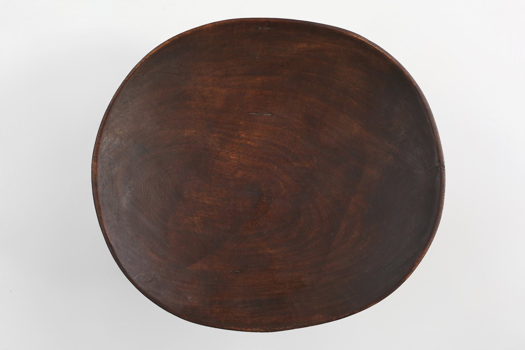 Large African Tree Trunk Bowl in Oak, 1950s for sale at Pamono