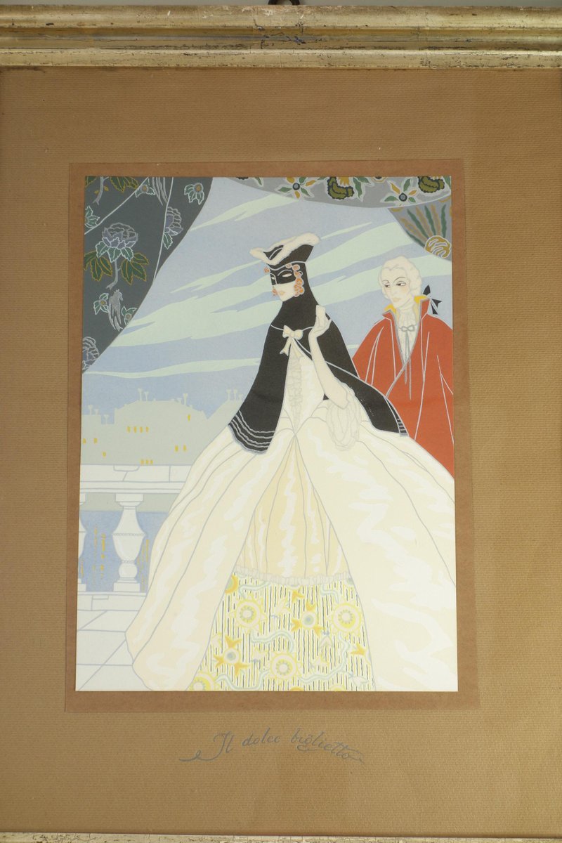 Victor Max Ninon, Art Deco Venice Carnival, Stencils, 1920s, Set of 2 ...