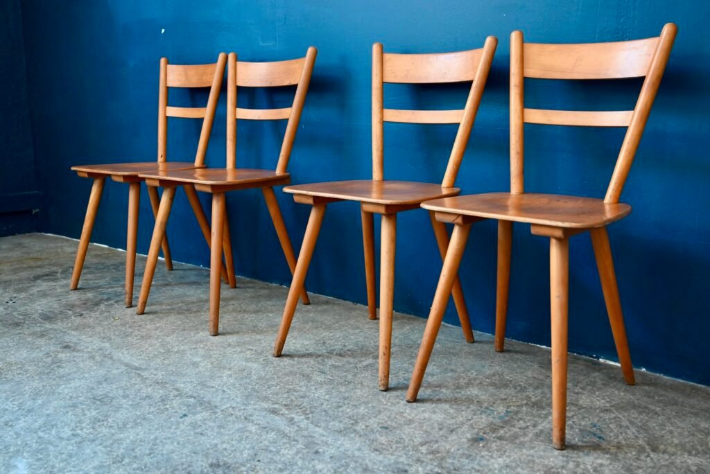 Beech Chairs, Set of 8 for sale at Pamono