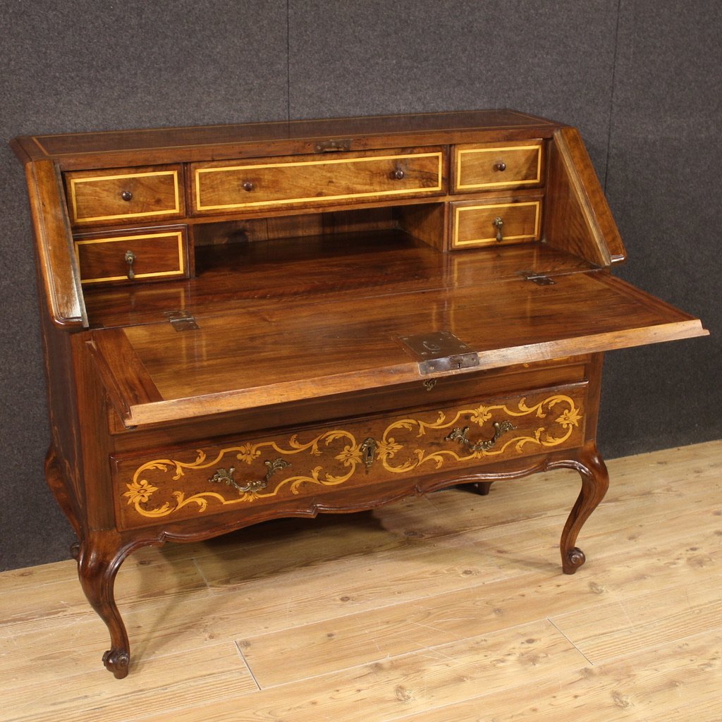 Italian Inlaid Bureau, 1920s for sale at Pamono
