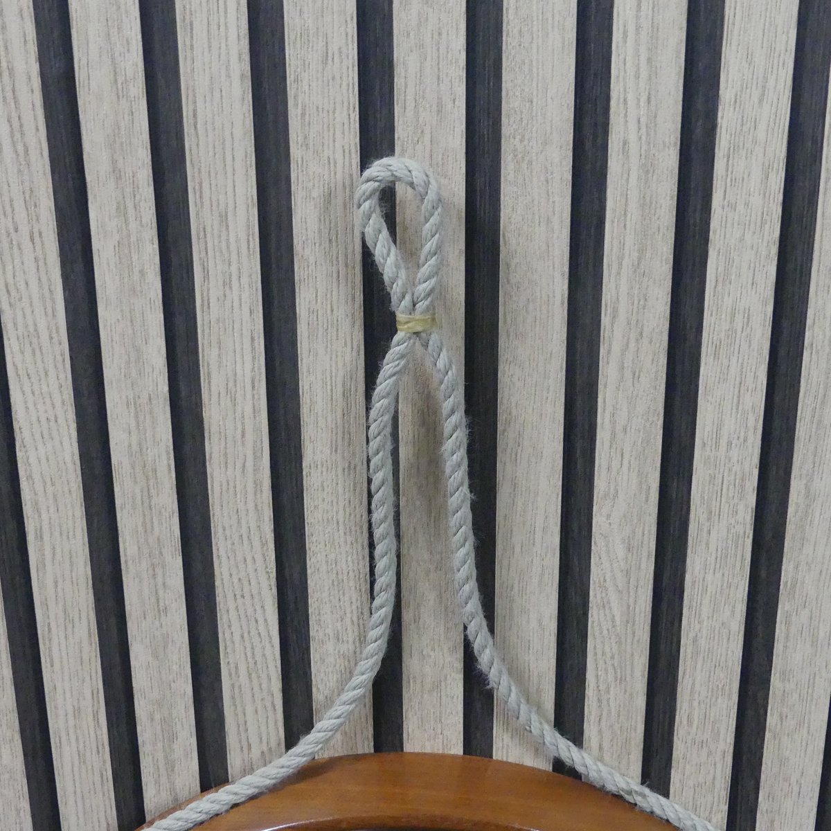 Mirror with Teak Frame and Cord Hanging, 1960s for sale at Pamono