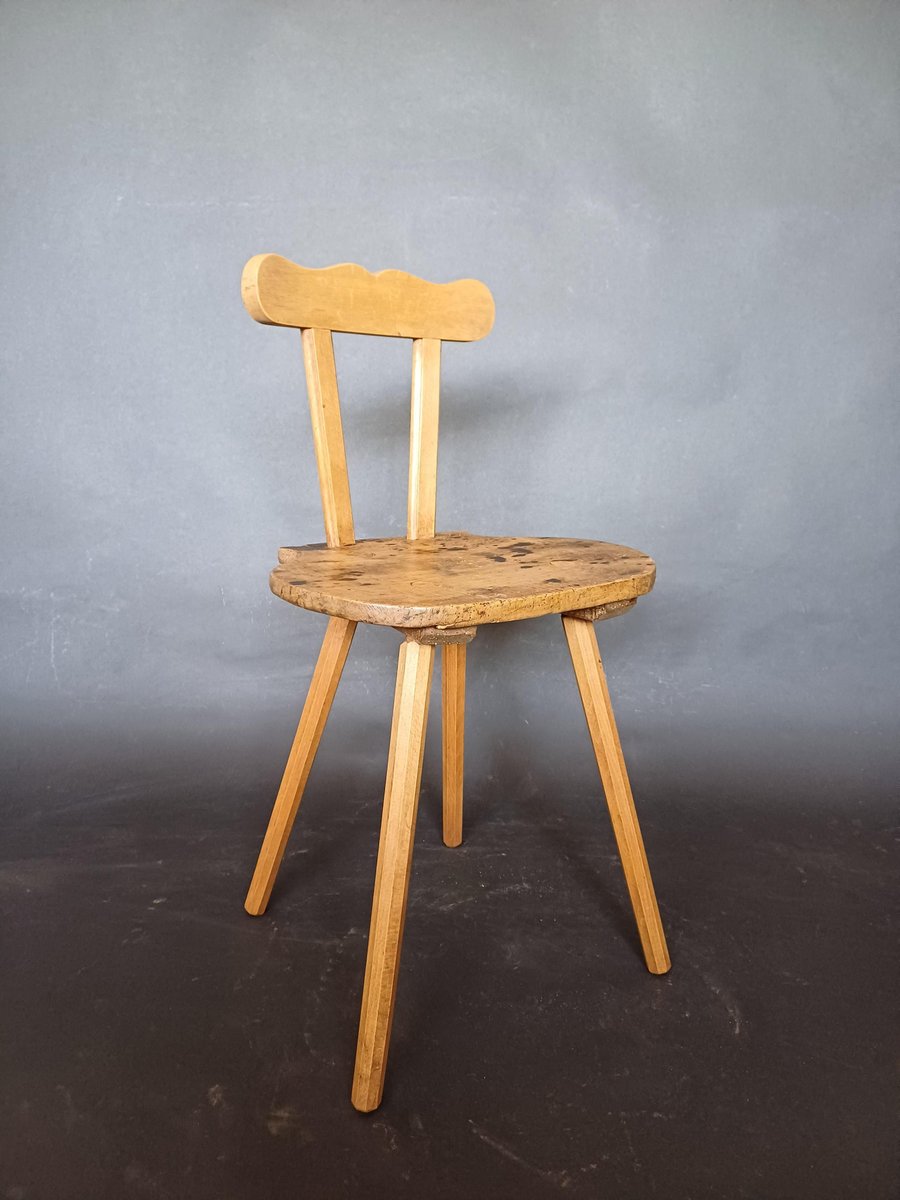 19th Century Alpine Farm Chair for sale at Pamono
