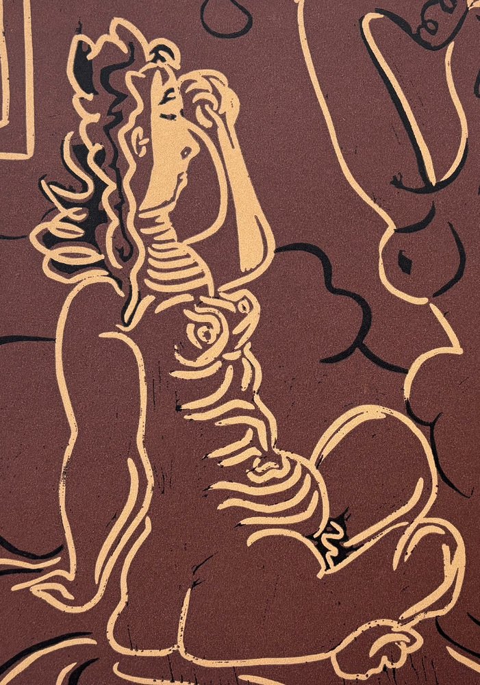 Pablo Picasso, Trois Femmes Nues, Linogravure, 1962 en vente sur Pamono