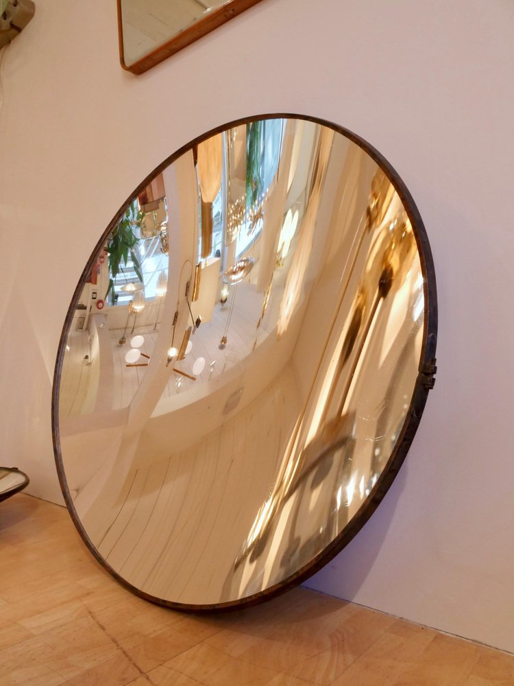 Large Concave Parabolic Mirror, 1890s for sale at Pamono