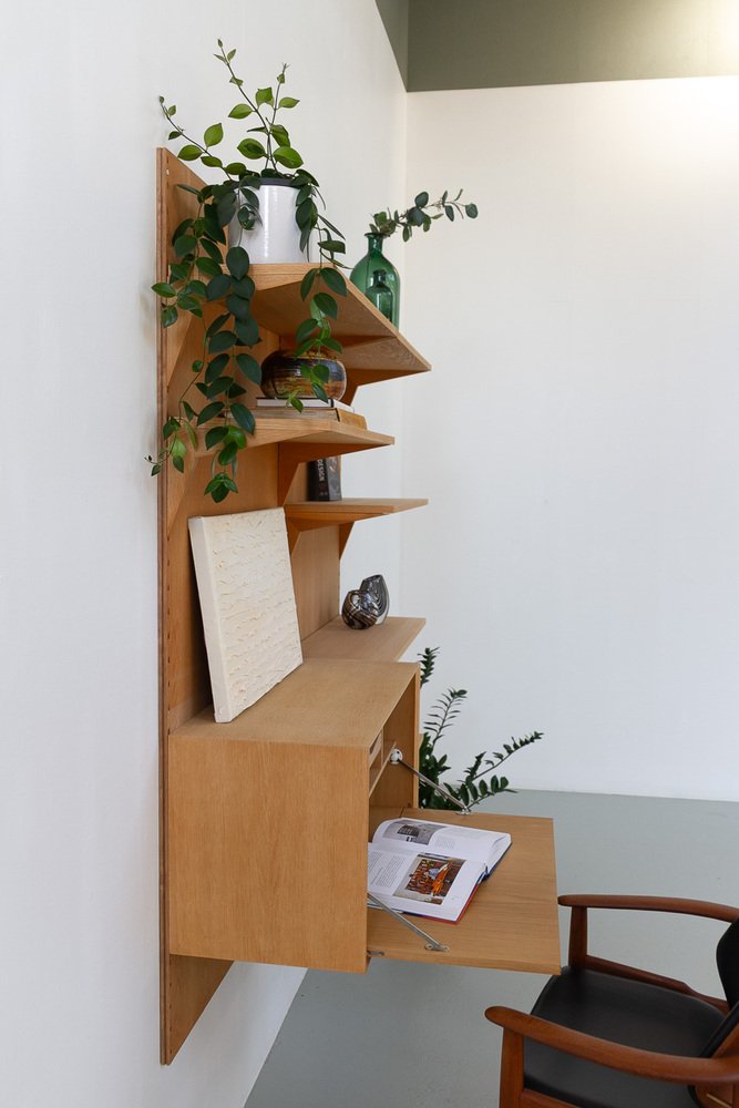 Danish Modern Two-Bay Modular Oak Wall Unit by Poul Cadovius for Cado ...