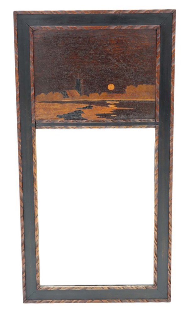 Art Nouveau Marquetry Art Wall Mirror Moonrise by A. J. Rowley, 1890s ...