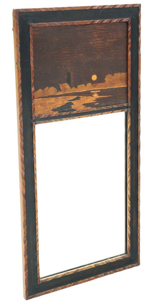 Art Nouveau Marquetry Art Wall Mirror Moonrise by A. J. Rowley, 1890s ...