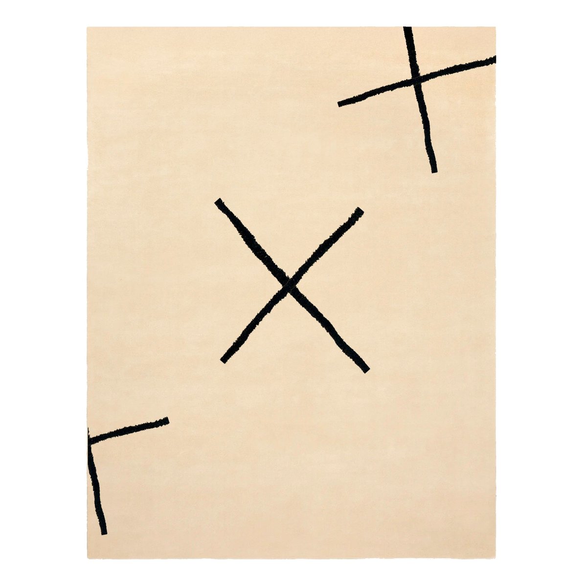 Modern Black and White Rectangular Euraka Rug by Tapis Studio for ...