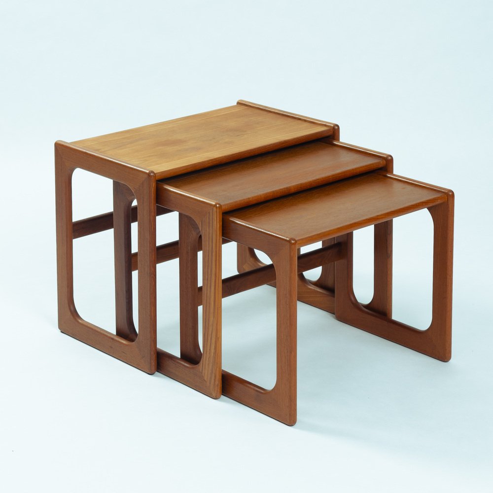 Teak Nesting Table from Salin Nyborg, Denmark, 1960s, Set of 3 for sale ...