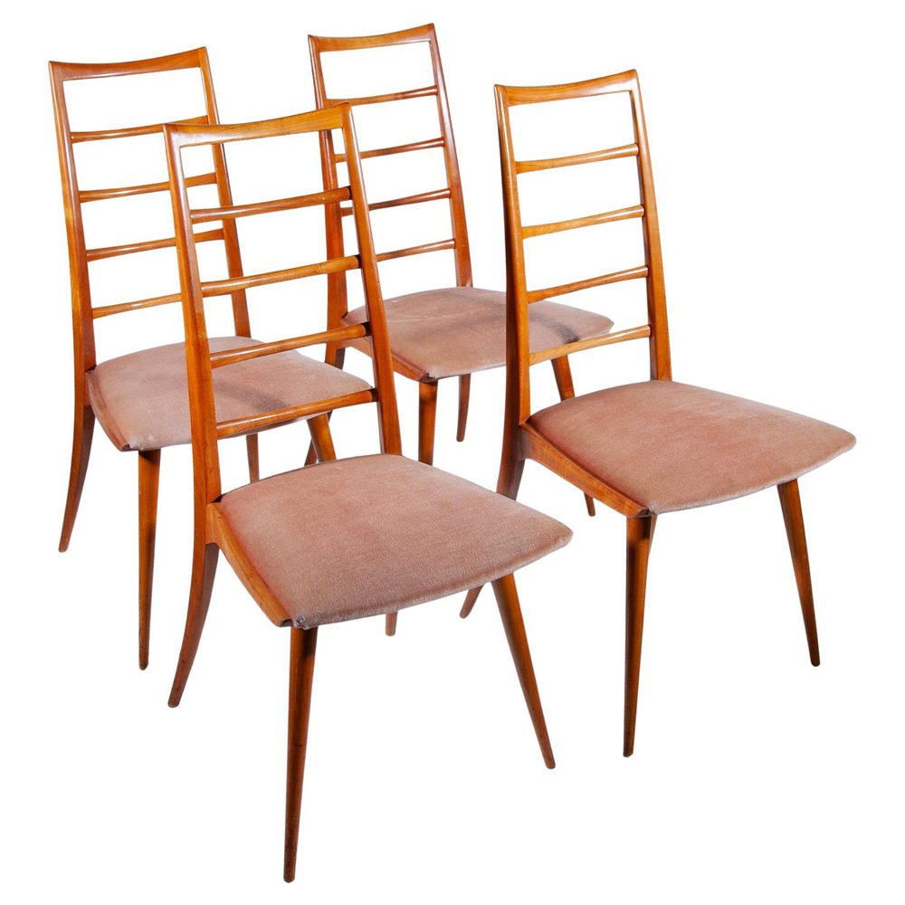 High Back Ladder Dining Chairs by Dettinger, Germany, 1955, Set of 4 ...