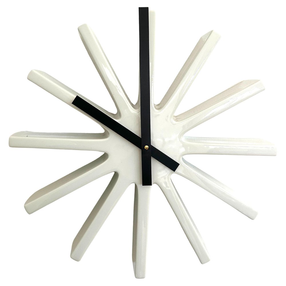 Vintage Danish Wall Clock by Poul Pedersen for Royal Copenhagen, 1976 ...