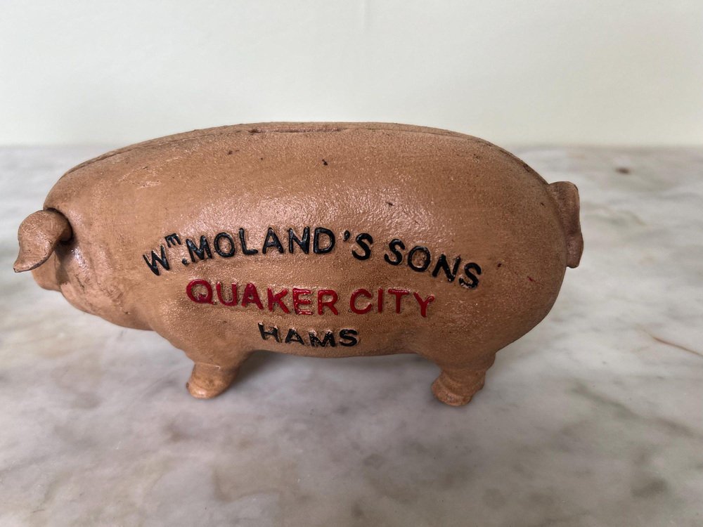 Quaker City Branded Piggy Banks from Wm Molands Sons., Set of 2 for ...