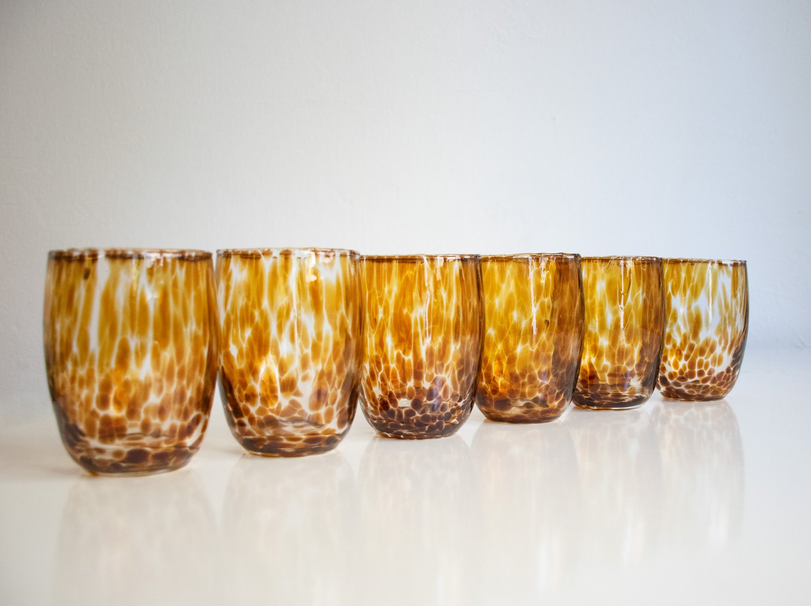 Hot Chocolate Murano Glasses by Mariana Iskra, Set of 6 for sale at Pamono