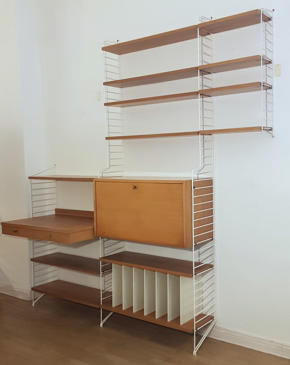 String Shelving System by Kajsa & Nisse String, 1950s for sale at Pamono