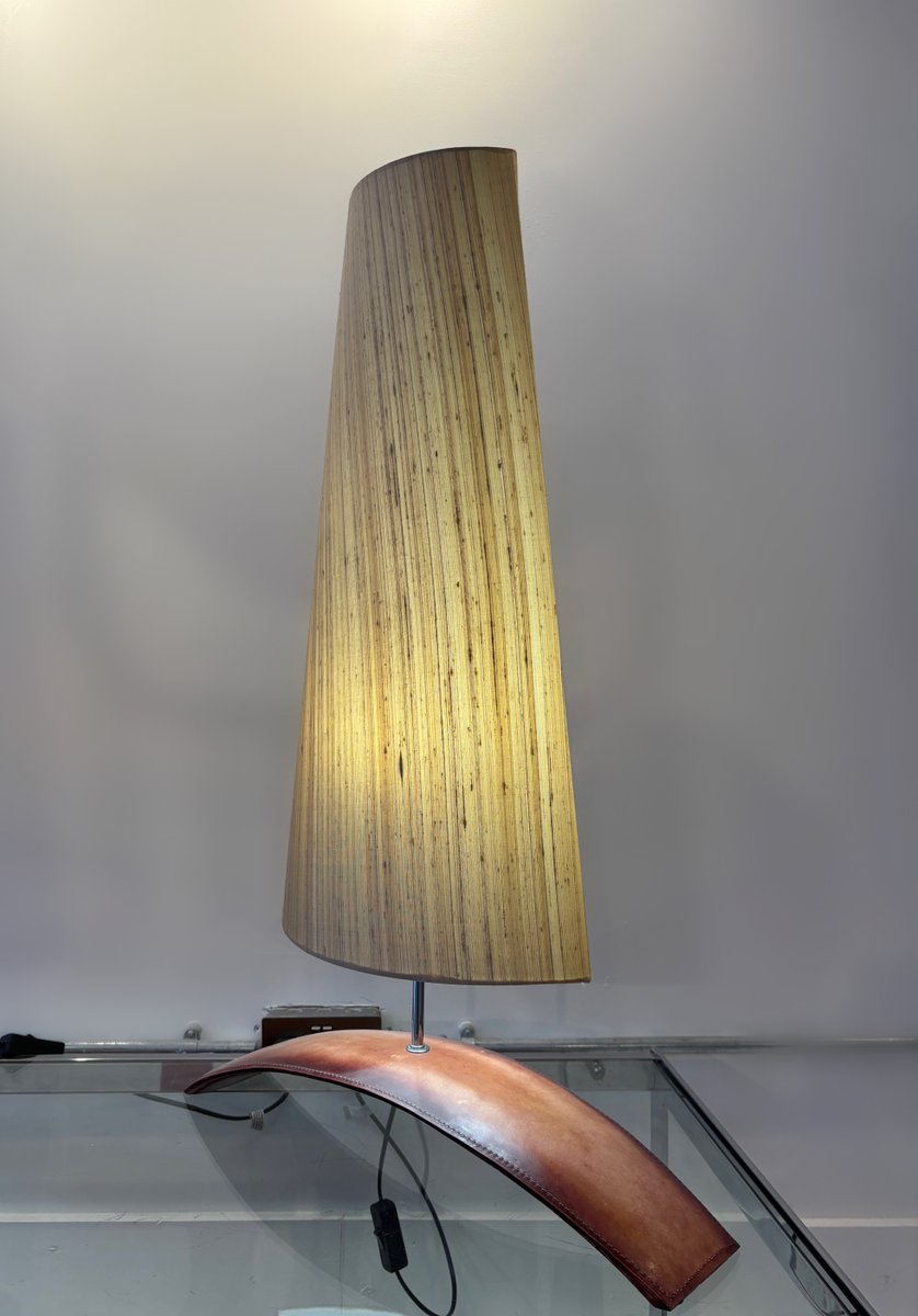 Vintage Table Lamps in Leather, 2000, Set of 2 for sale at Pamono