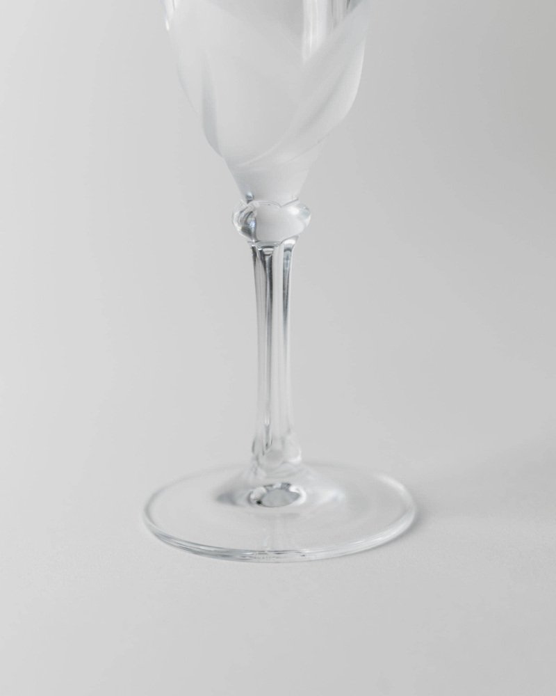 Vintage Crystal Glass Champagne Glasses by J.G. Durand, 1970s, Set of 6 ...