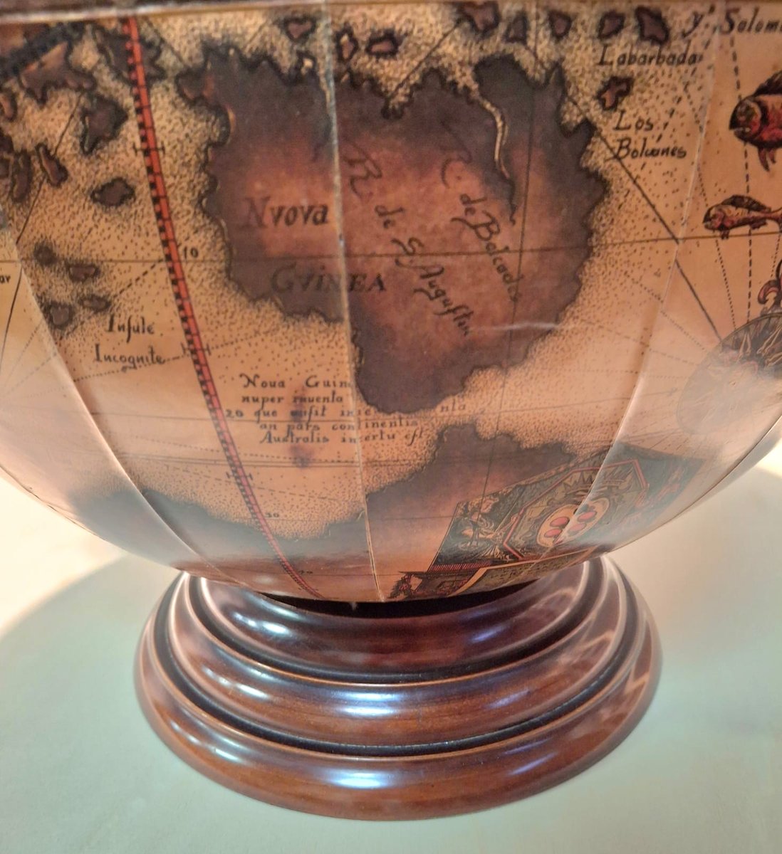 Vintage World Map Bar Cabinet for sale at Pamono