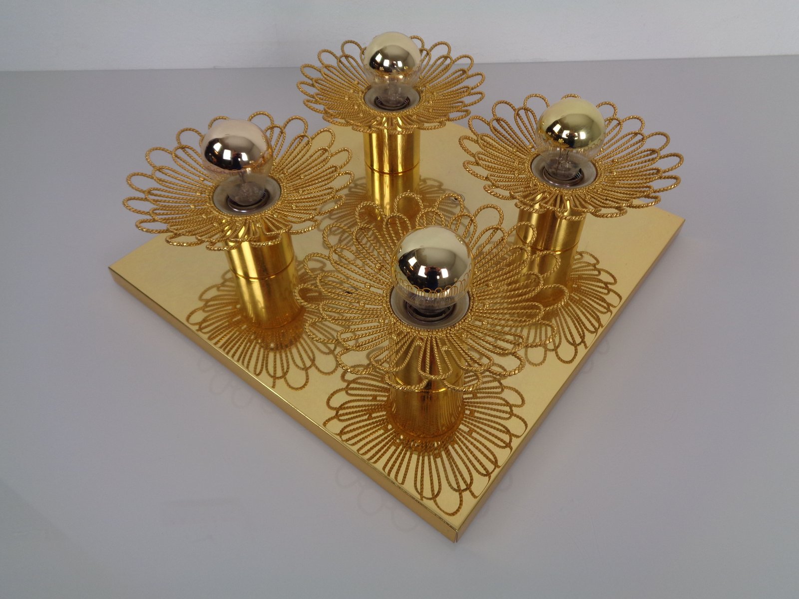 Space Age JBS Brass Sconce by Joseph Brumberg, 1960s for sale at Pamono