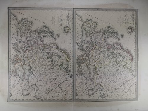 Antique Map Showing France Before and After the French Revolution ...