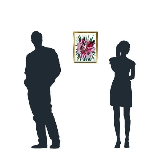 Maria Donata Papadia, Dianthus Caryophyllus, Collage di carta, Cornice ...
