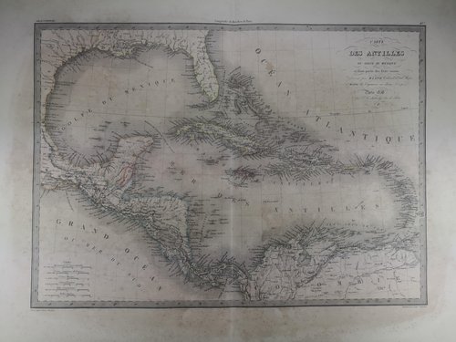 Map of Texas and the Gulf of Mexico, Antilles and Cuba Original 1838 ...