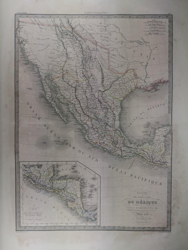 Map of America and Mexico Original 1838 First Edition of Pierre M ...