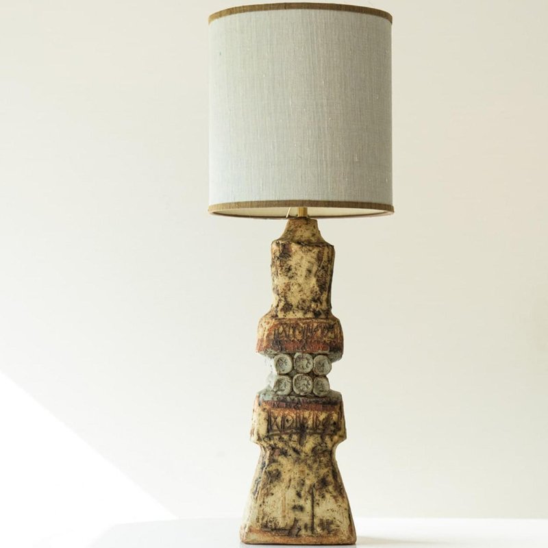 Large Ceramic Table Lamp by R. Houben, 1970 for sale at Pamono