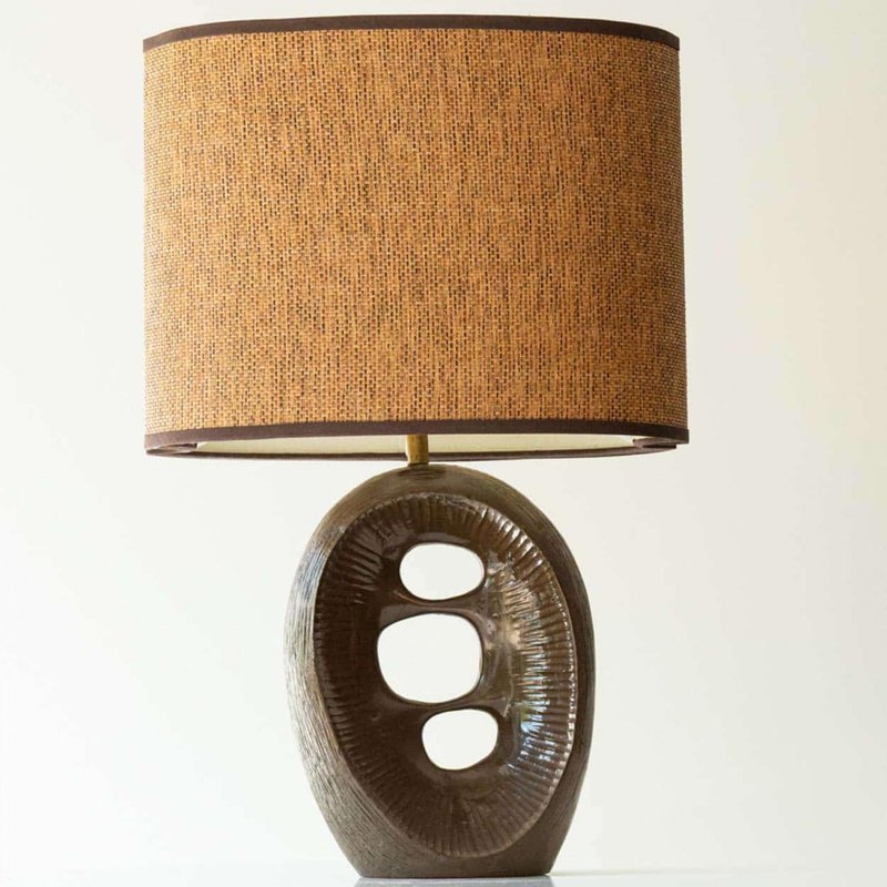 Bronze Abstract Table Lamp by R. Houben, 1960 for sale at Pamono