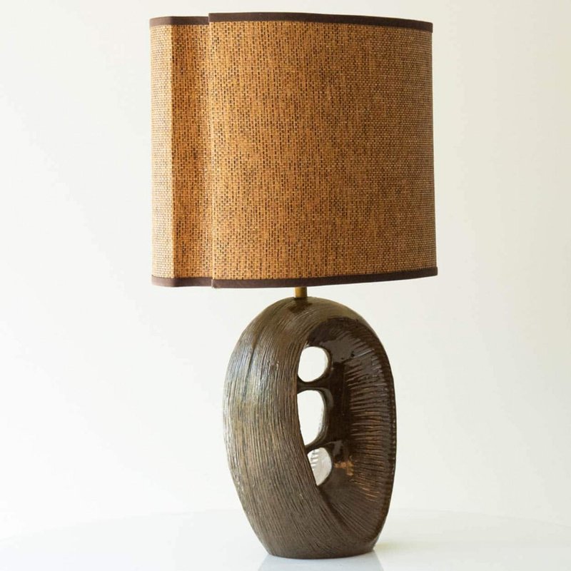 Bronze Abstract Table Lamp by R. Houben, 1960 for sale at Pamono