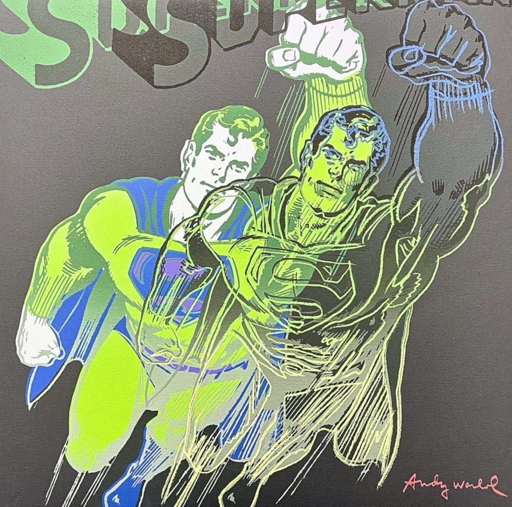 After Andy Warhol, Superman Light Green, 1980s, Print for sale at Pamono
