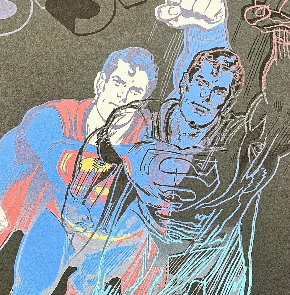 After Andy Warhol, Superman Blue-Black , 1980s, Print for sale at Pamono