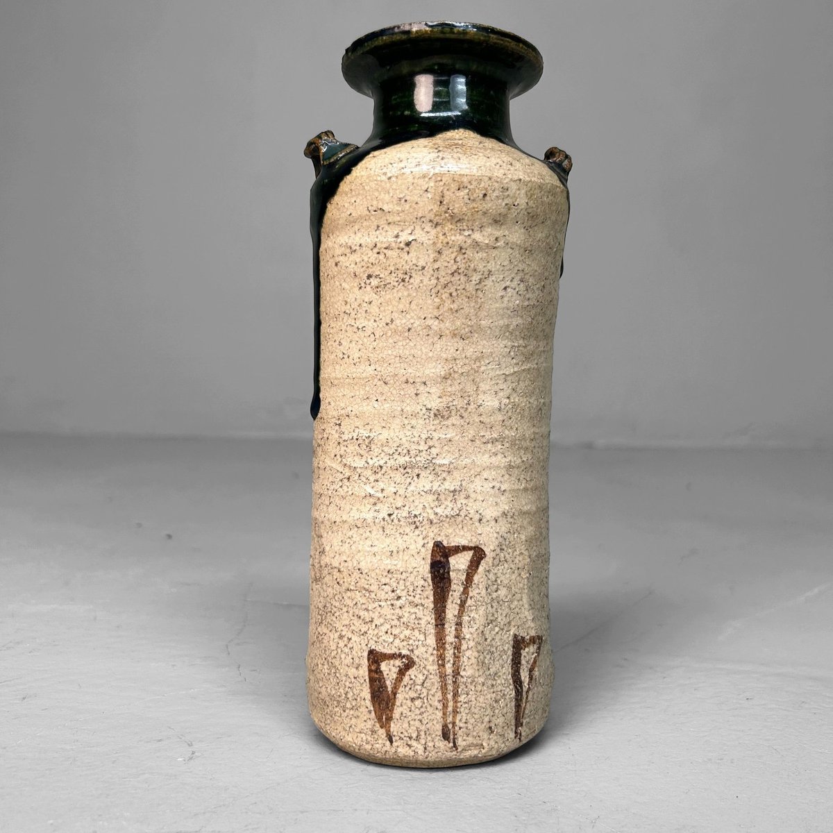 Mid-Century Modern Oribe-Yaki Ikebana Vase, 1960s for sale at Pamono