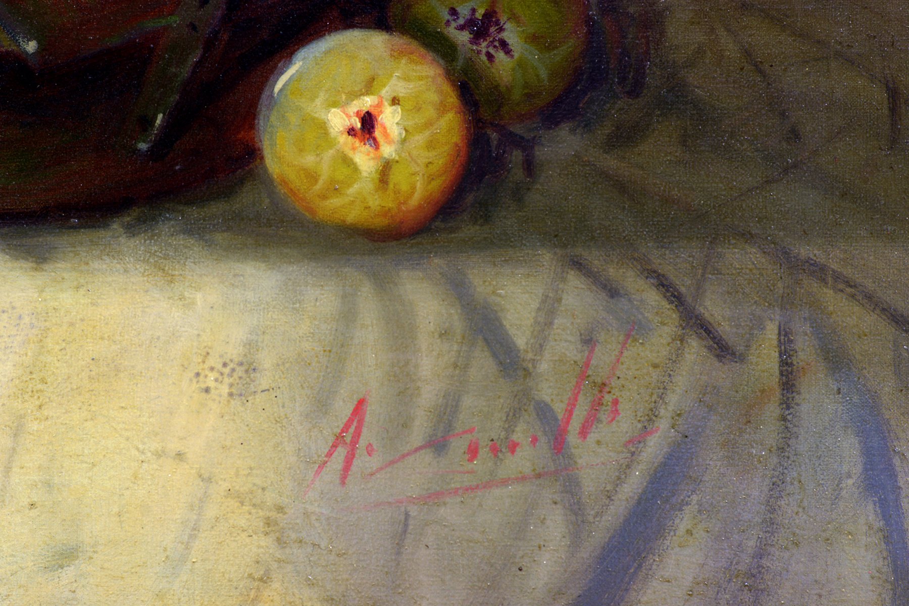 Antonio Cianelli, Still Life with Grapes and Figs, 1990s, Oil on Canvas ...