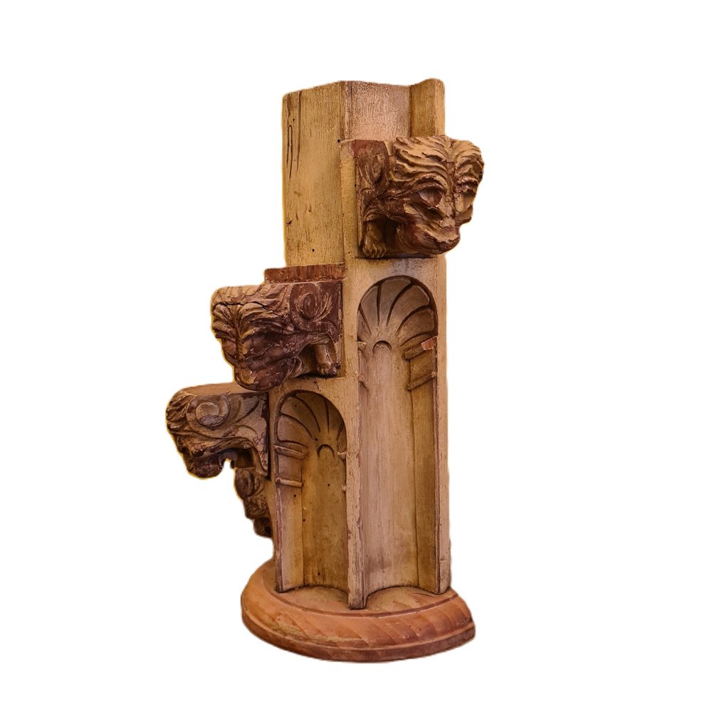 French Wooden Element with Lion Heads, 18th Century for sale at Pamono