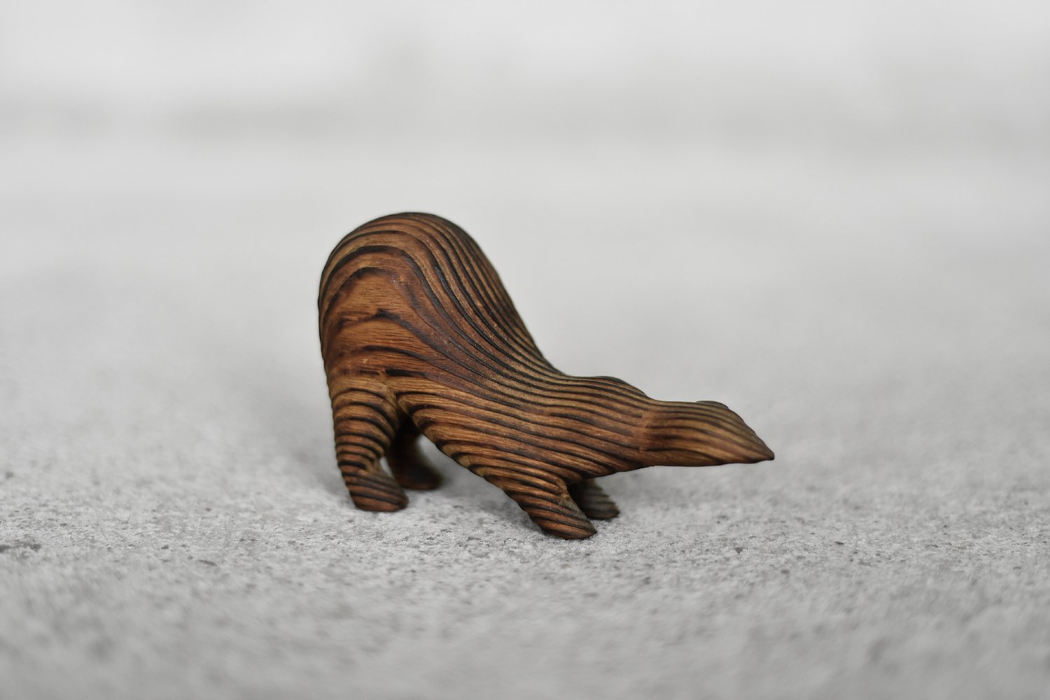 Vintage Danish Modern Dark Wood Sculpture Badger Figurine, 1960s for ...