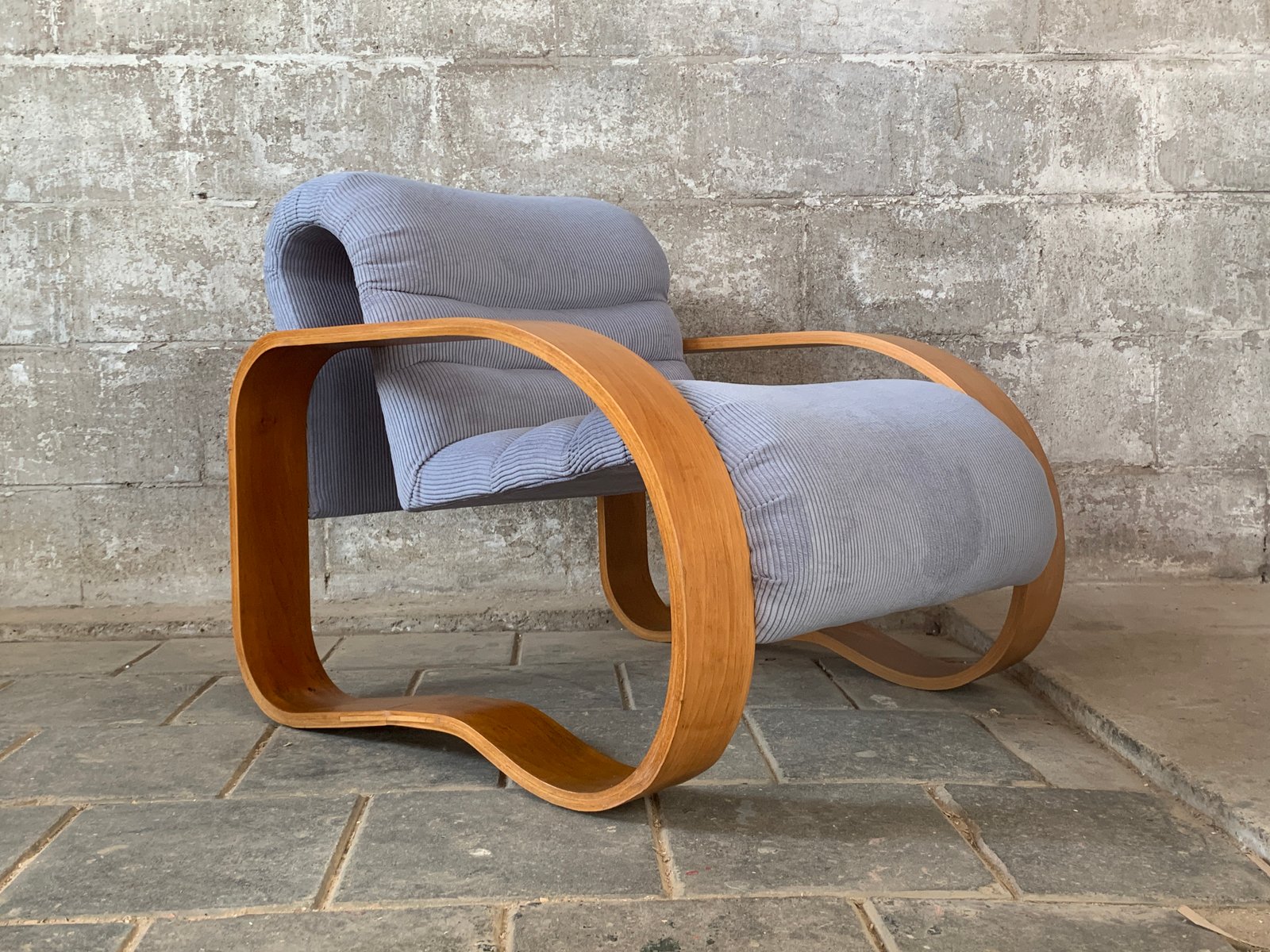 Midcentury Modern Curvy Wavy Lounge Chair by Jan Bocan, 1970s for sale ...