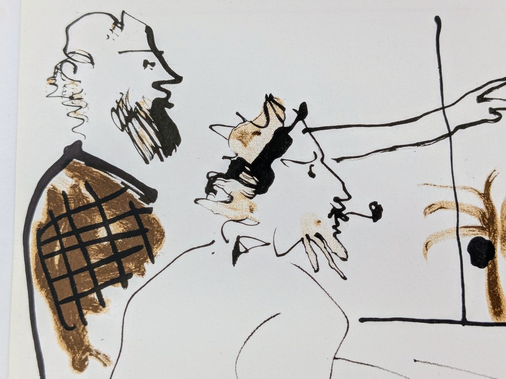 Pablo Picasso, The Artist Studio, Color Lithograph, 1966 for sale at Pamono