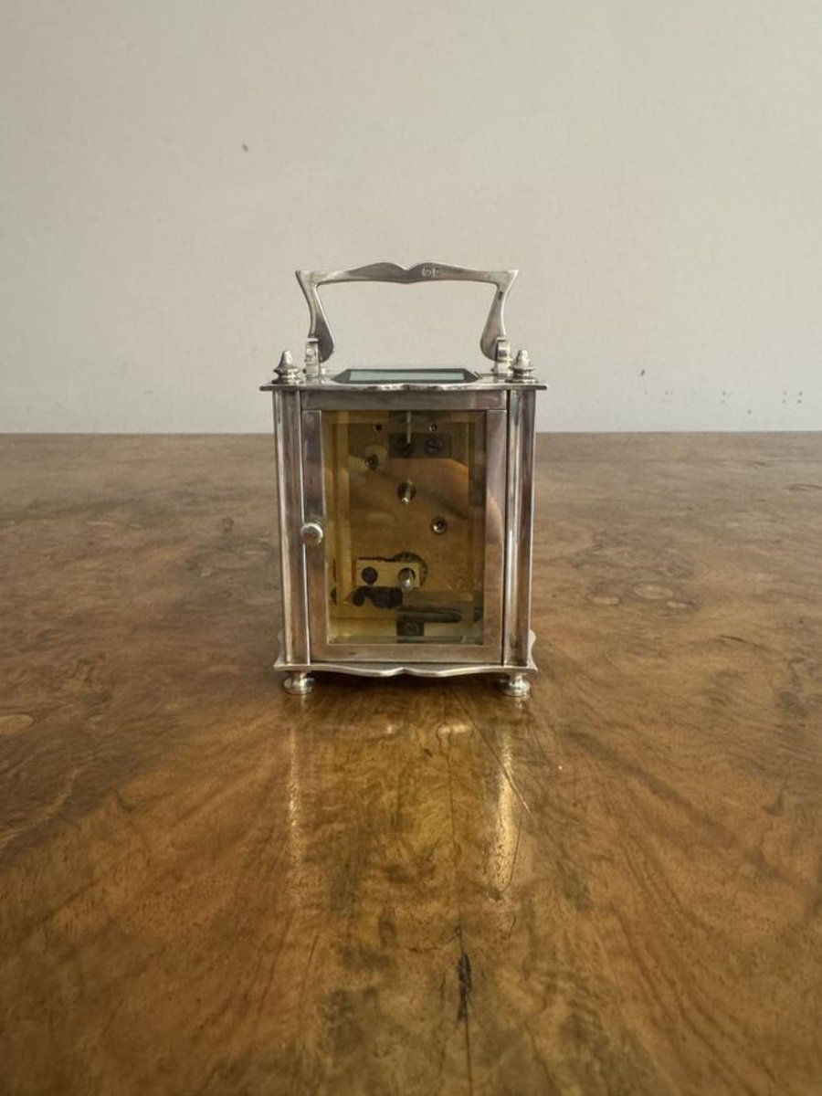 Silver Hall Marked Miniature Carriage Clock, 1960s for sale at Pamono