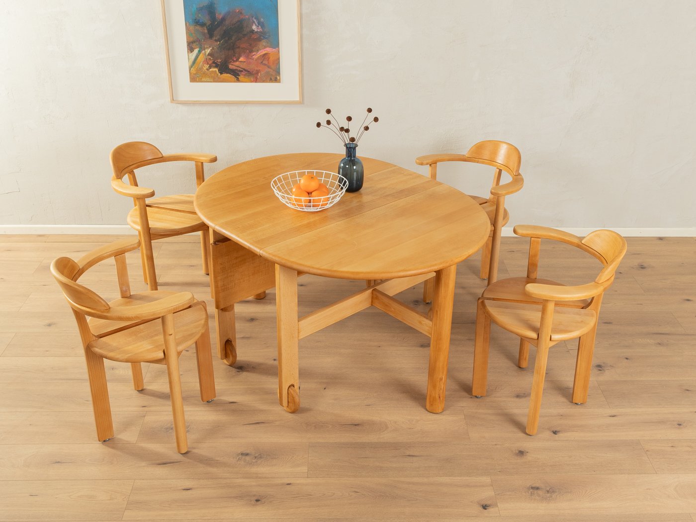 Vintage Dining Room Set, 1970s, Set of 5 for sale at Pamono