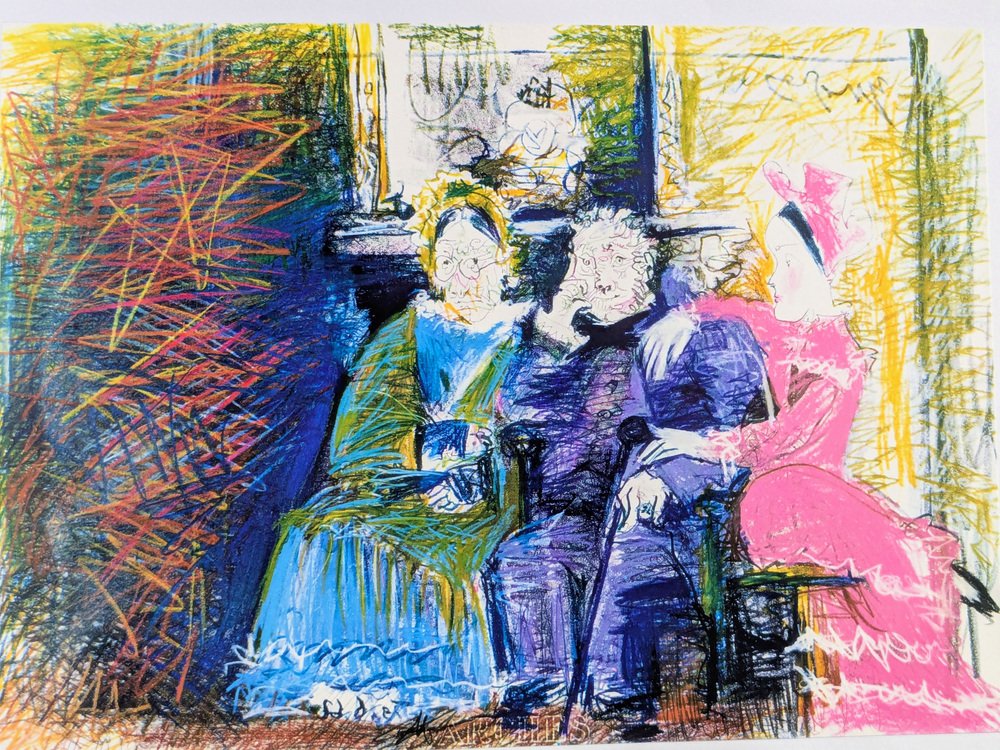Pablo Picasso, Family Portrait, Art Print in Colors, 1966 for sale at ...
