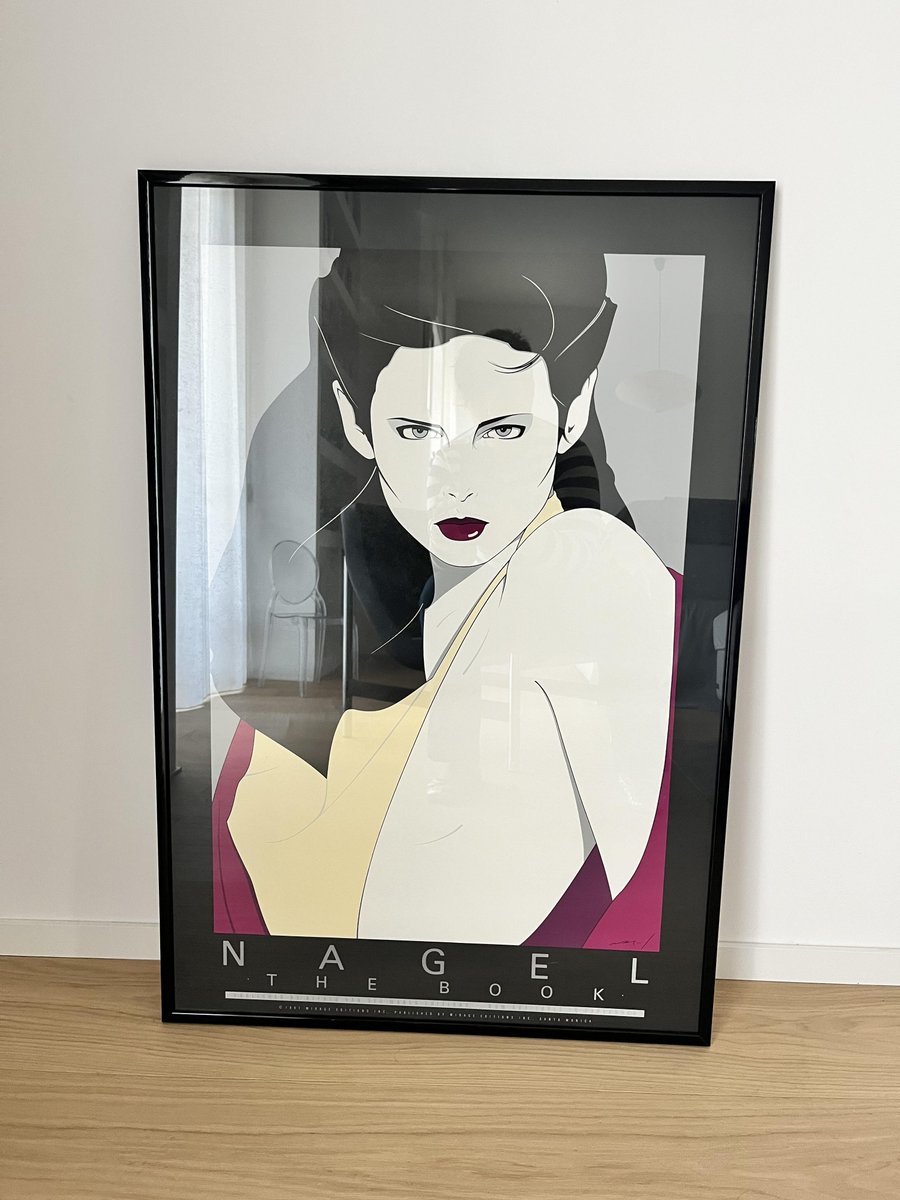 Patrick Nagel, The Book, 1980s, Print, Framed for sale at Pamono