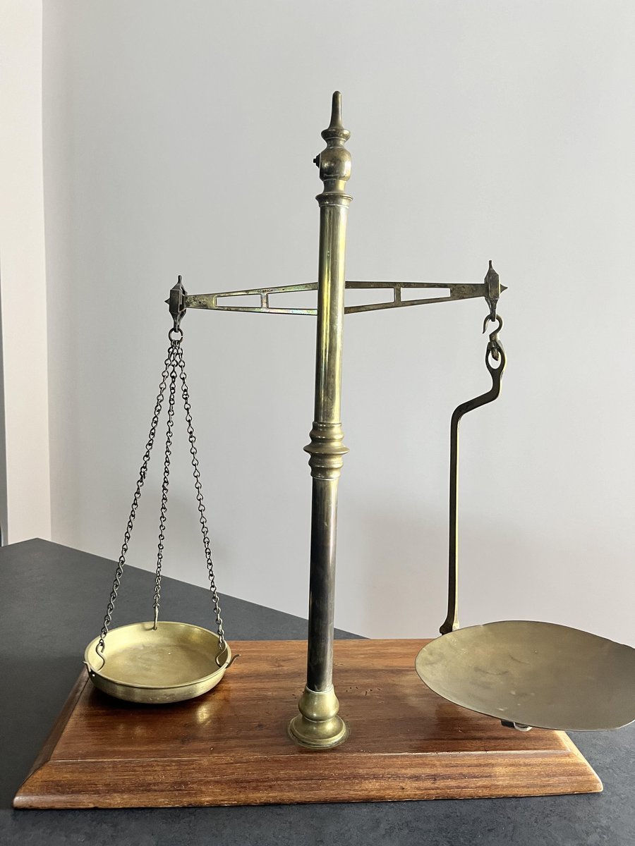 Antique French Brass Tea Scale, 1890s for sale at Pamono