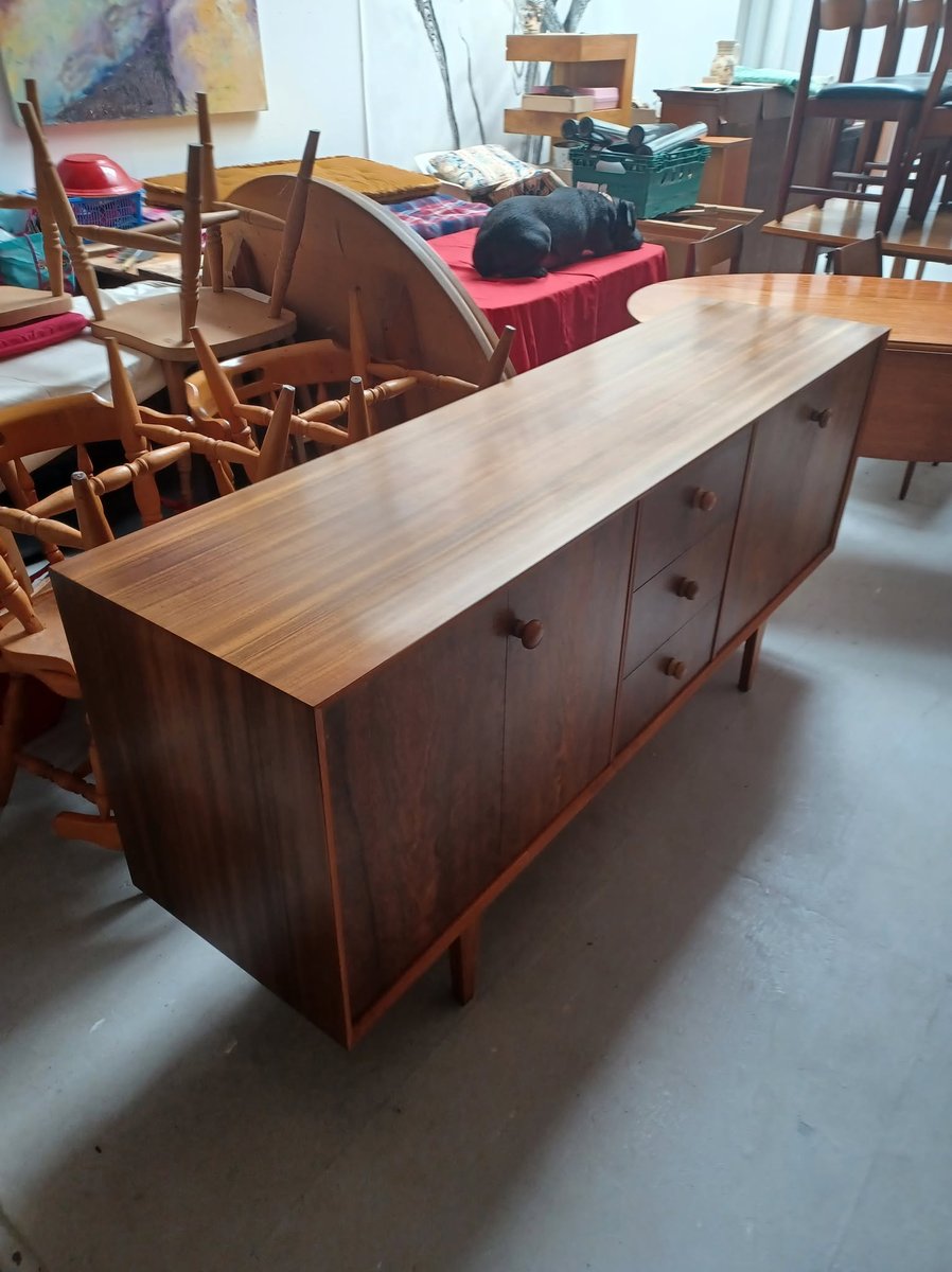 Mid-Century Modern Sideboard with Wood Grain, 1960s for sale at Pamono
