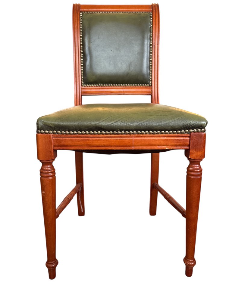 Vintage Green English Library Chair for sale at Pamono