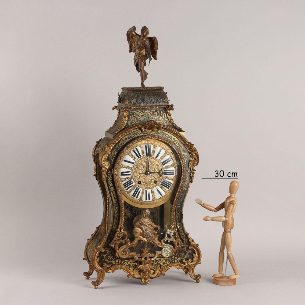 Antique Clock in Bronze with Golden Details for sale at Pamono