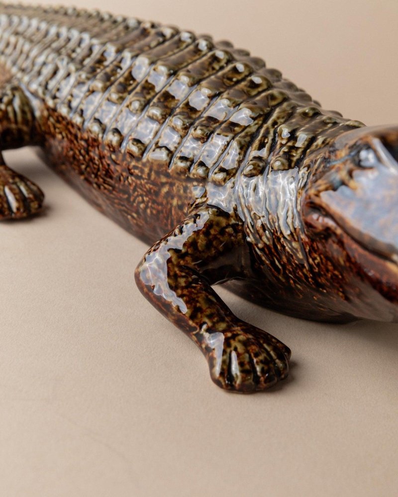 Vintage Ceramic Crocodile Sculpture, 1960s for sale at Pamono